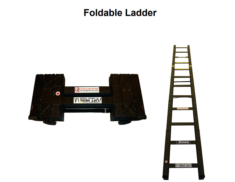Cast Aluminum Alloy 6 Ft Portable Tactical Ladder Foldable Unfolding ...